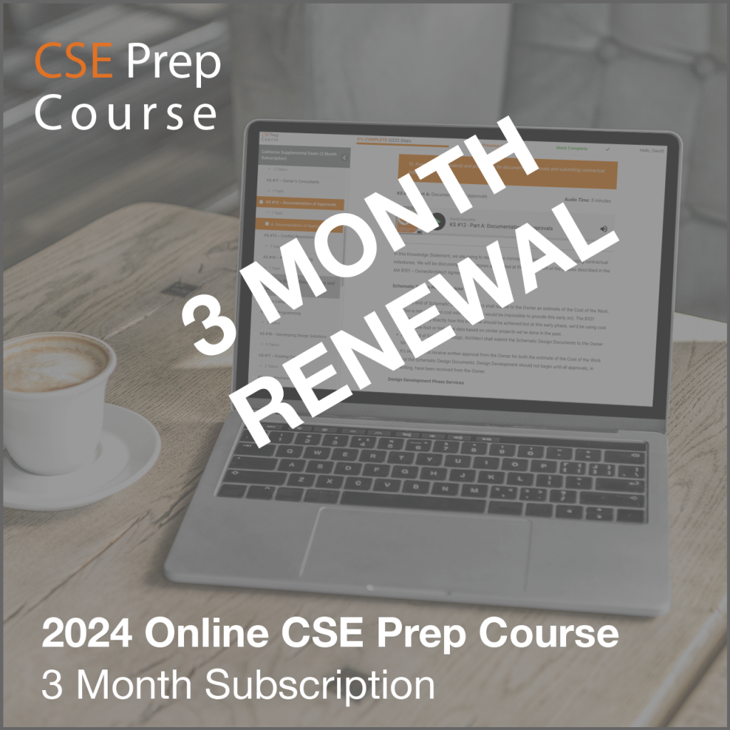 Renewal Options Course Only – CSE Prep Course