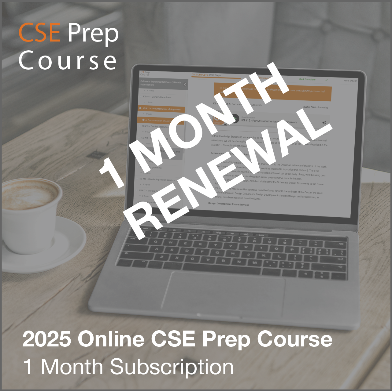 Renewal Options Course Only – CSE Prep Course